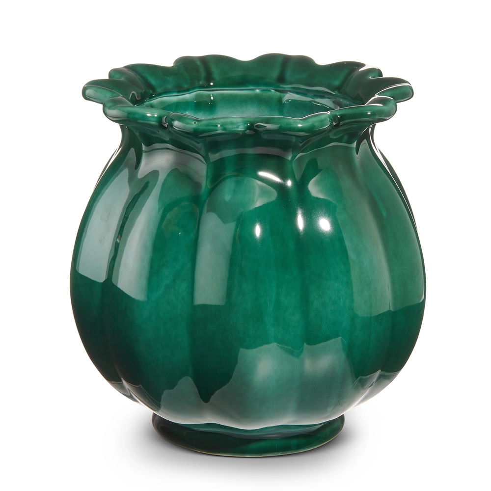 Verdigris Green Bud Planter – Accents Home & Gifts